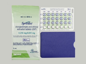 SPRINTEC 0.250MG/0.035MG TAB [TEVA - First Veterinary Supply