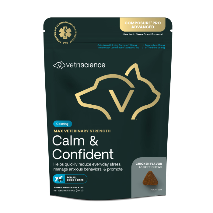 MAX VET STR CALM&CONFID CHEW-DOGS - First Veterinary Supply